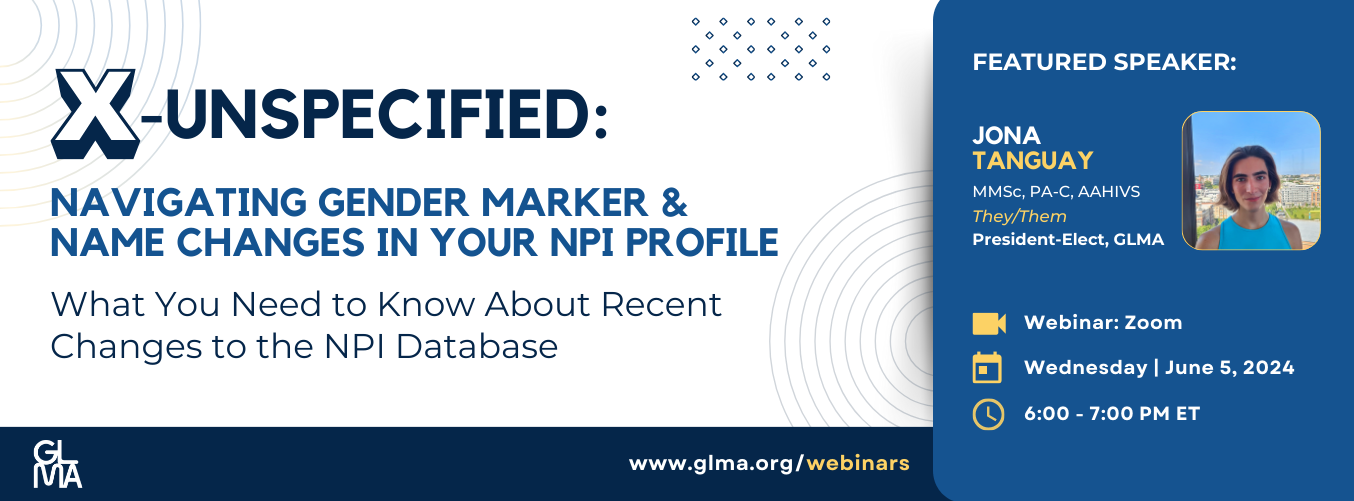 Webinars - GLMA: Health Professionals Advancing LGBTQ Equality